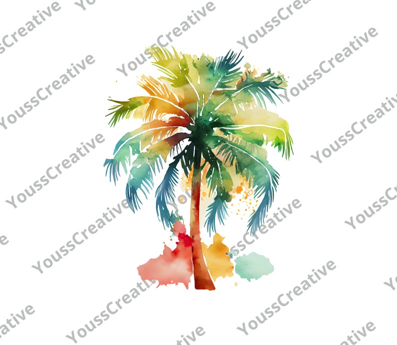 Palm Tree Bundle PNG Images 300 DPI Transparent Background - Etsy