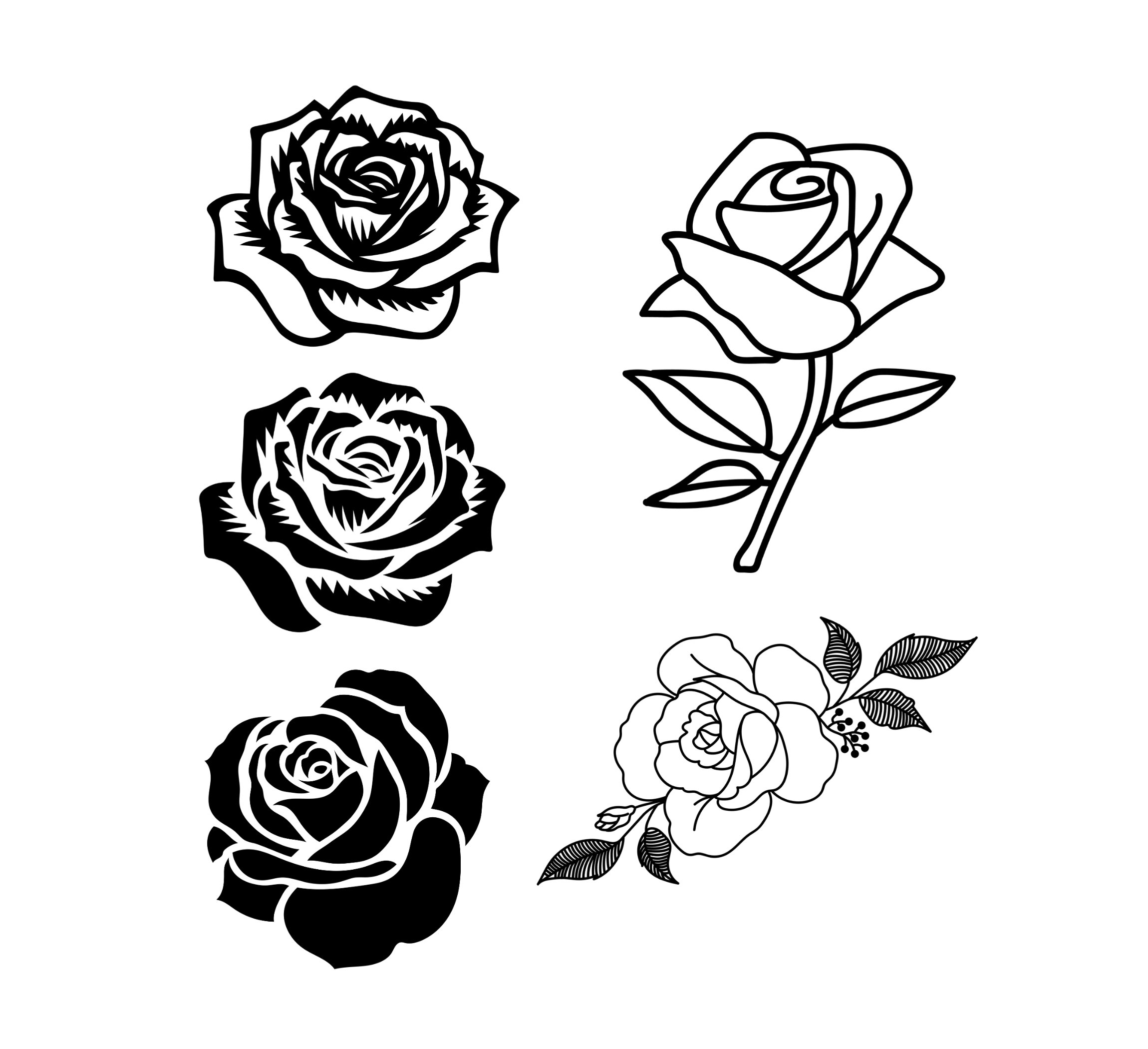 ROSE SVG Bundle ROSES Svg Bundle Rose Clipart Bundle Rose - Etsy