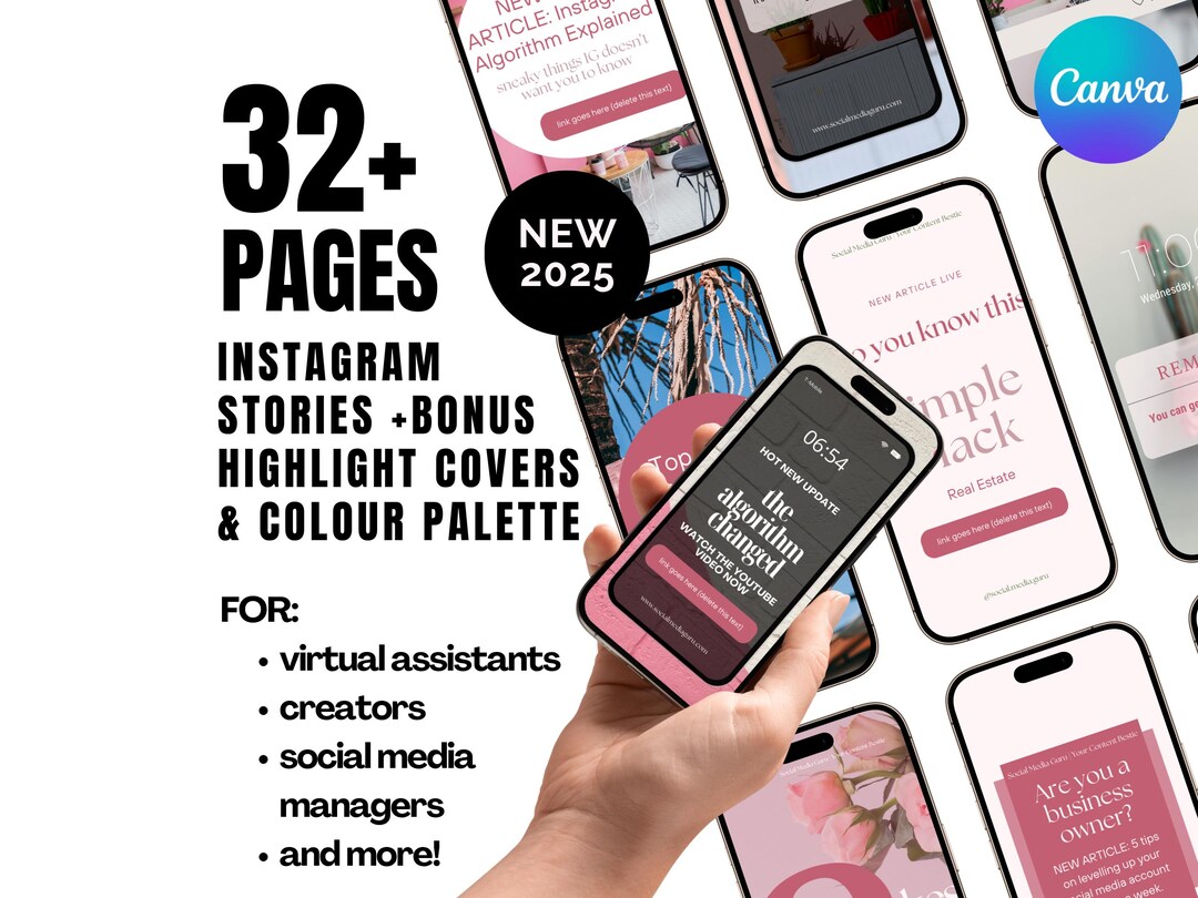 Instagram Story Templates Bonus Highlight Covers + Colour Palette ...