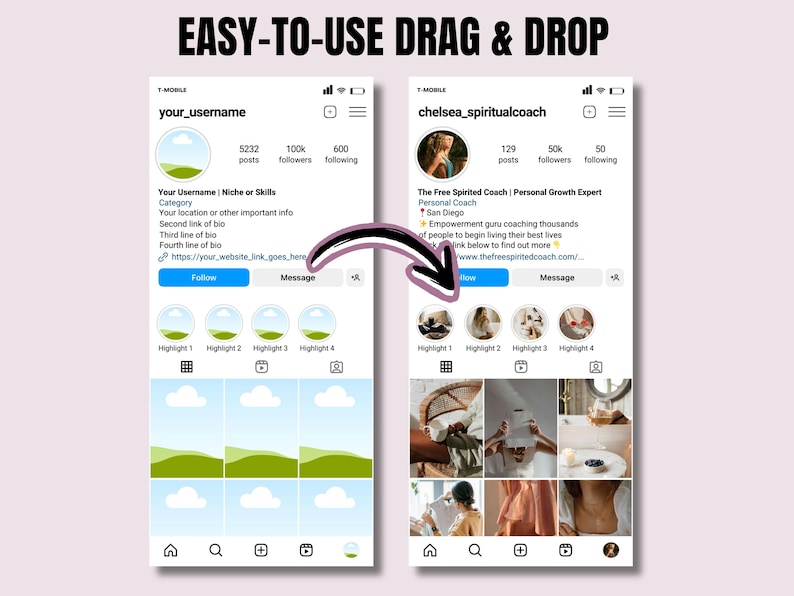 2025 Instagram Grid Planner Rectangle Canva IG Feed Layout Social Media ...