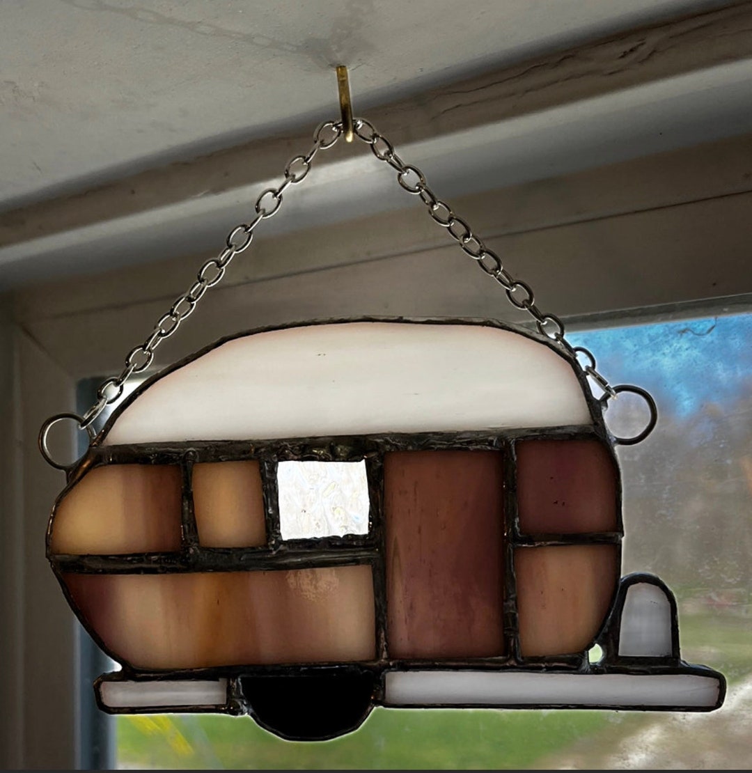 Stained Glass Camper With Metal Hanger - Etsy