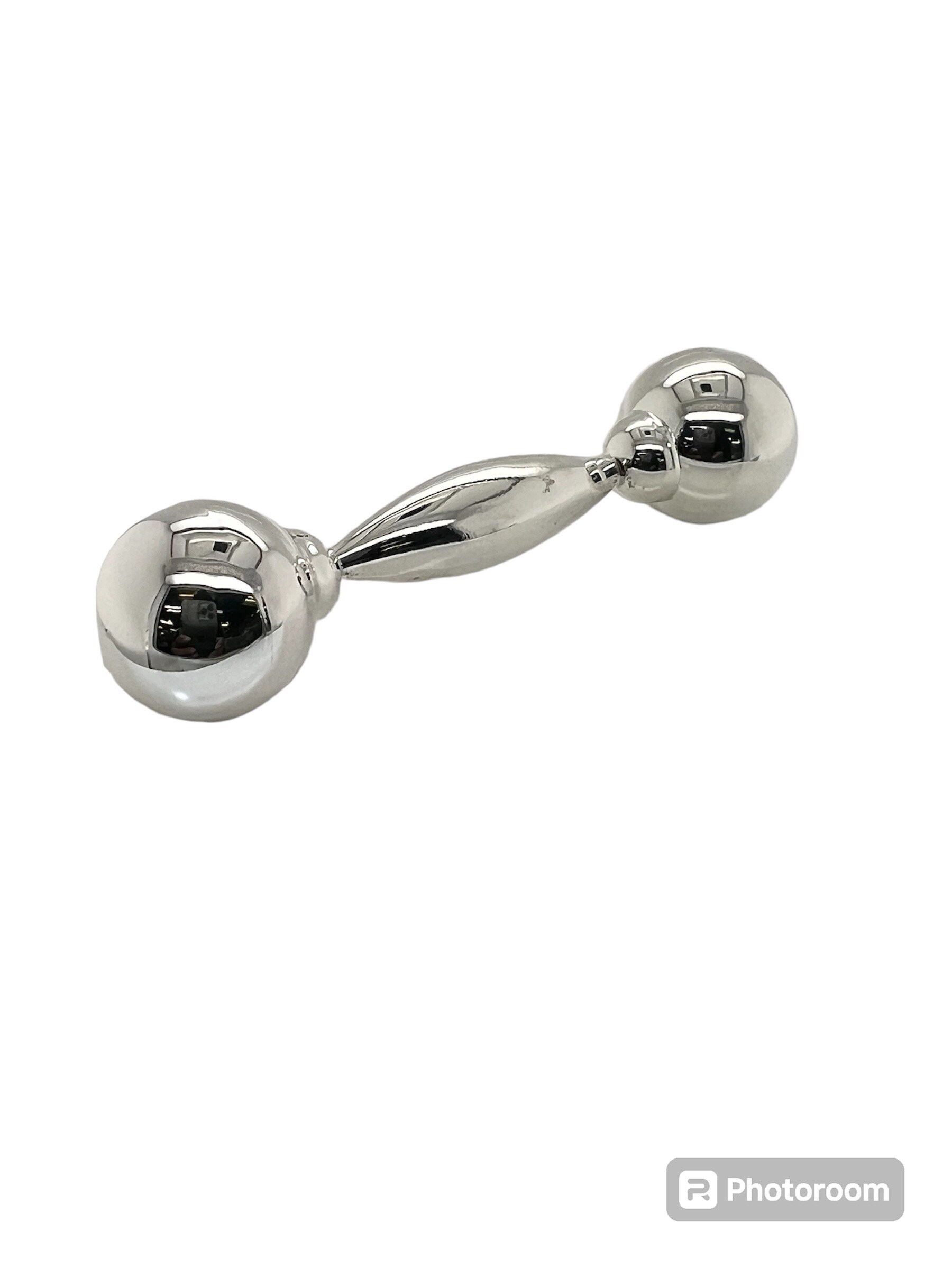 Elegant Silver Plated Baby Rattle for Keepsake. - Etsy