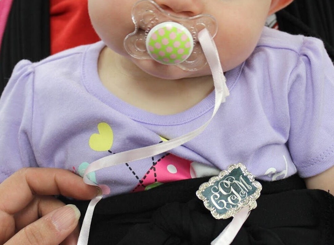Elegant Engravable Baby Pacifier Holder - Etsy