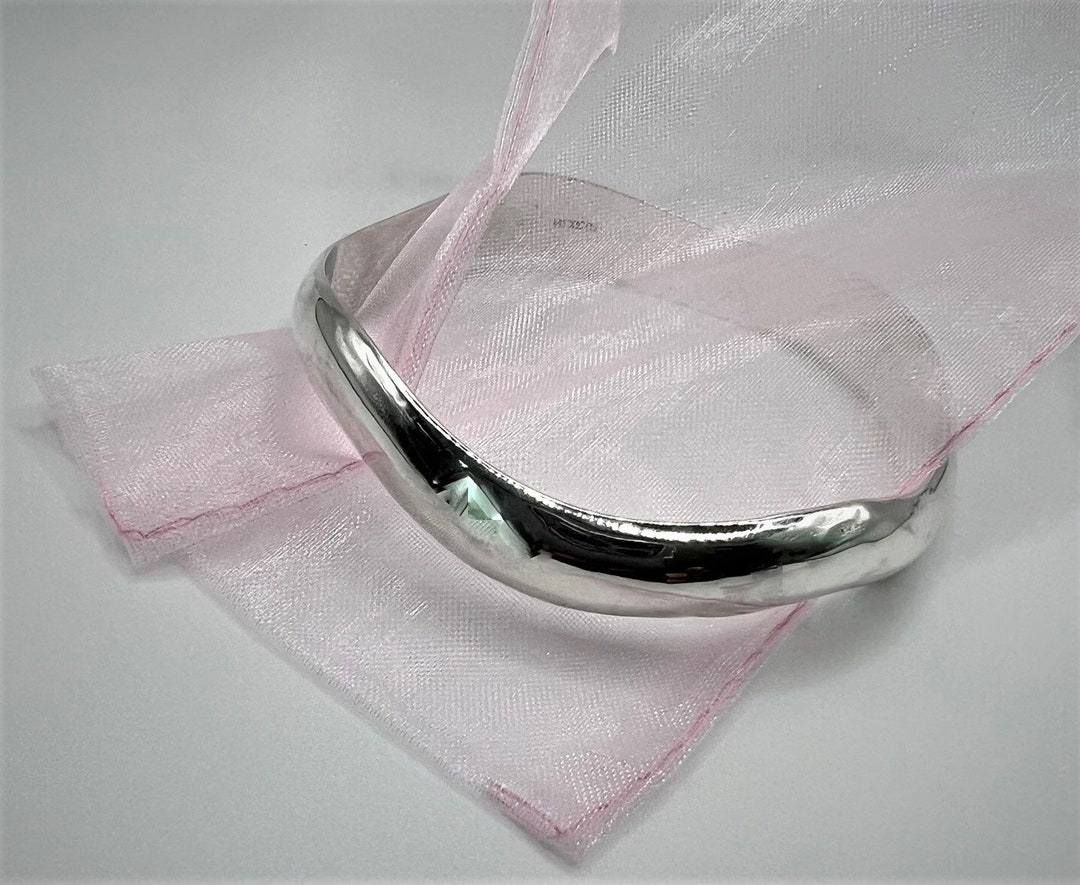 German Silver Wavy Bangle Bracelet - Etsy