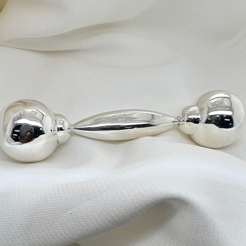 Silver Baby Rattle - Etsy