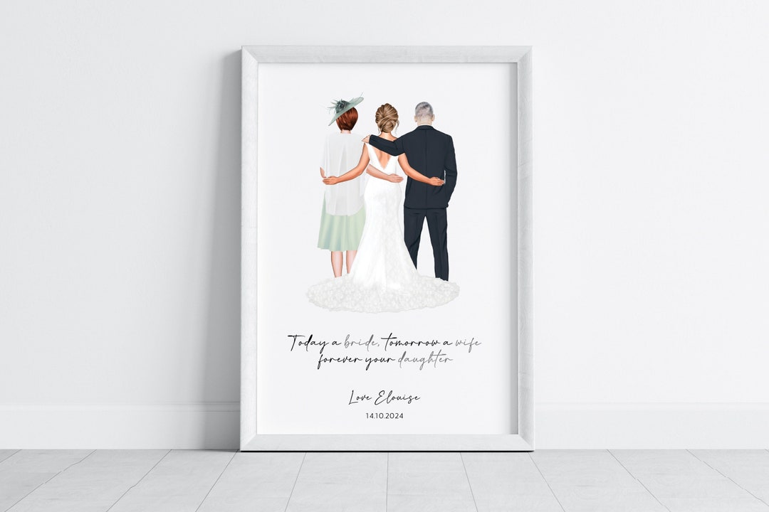Parents of the Bride | Personalised Wedding Gift, Print | Bridal Gifts ...