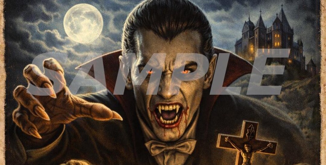 Dracula Vintage Horror Poster | Gothic Vampire Wall Art (digital ...