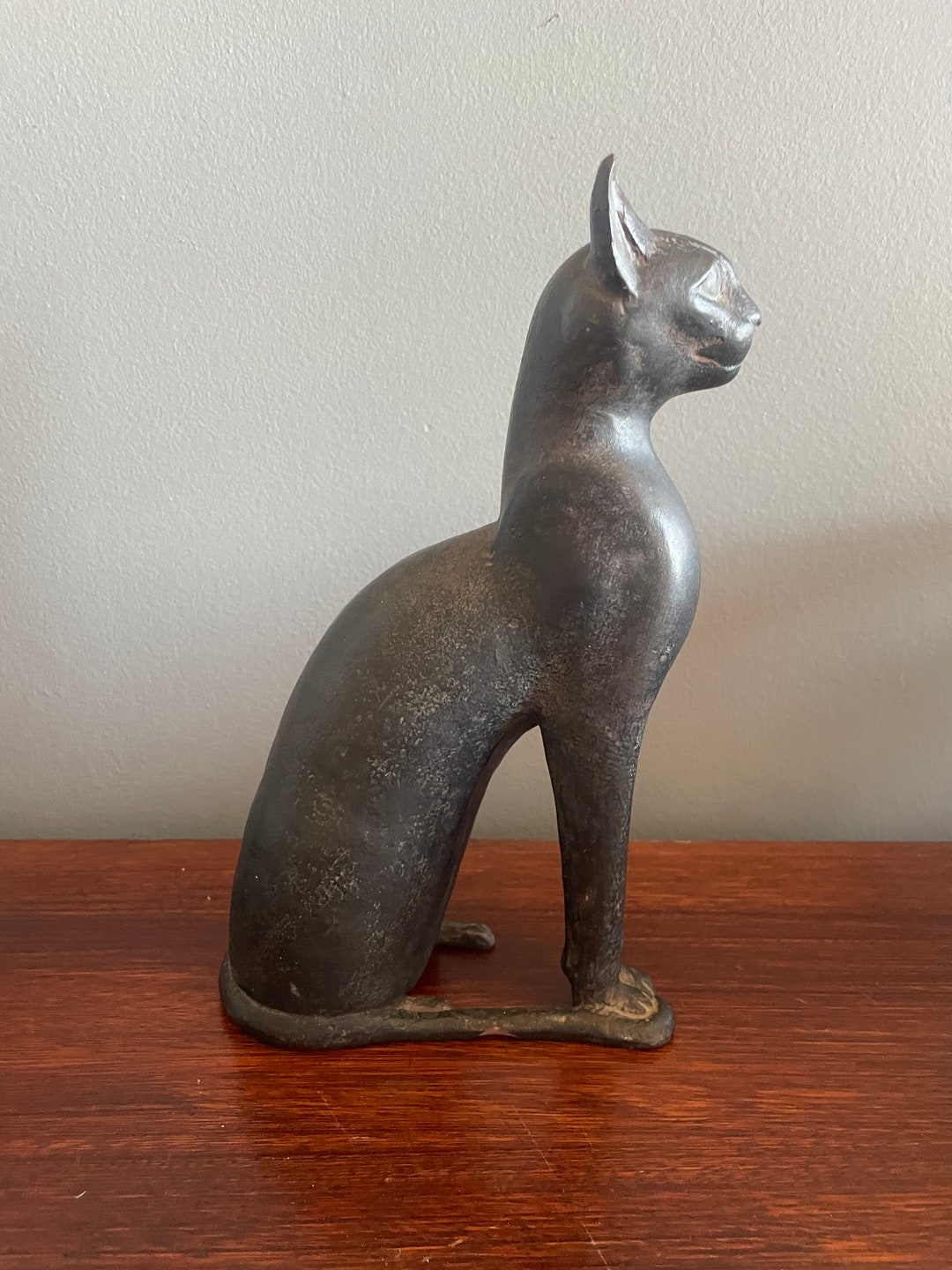 Vintage Egyptian Sacred Cat of Bast Figure Sculpture - Etsy