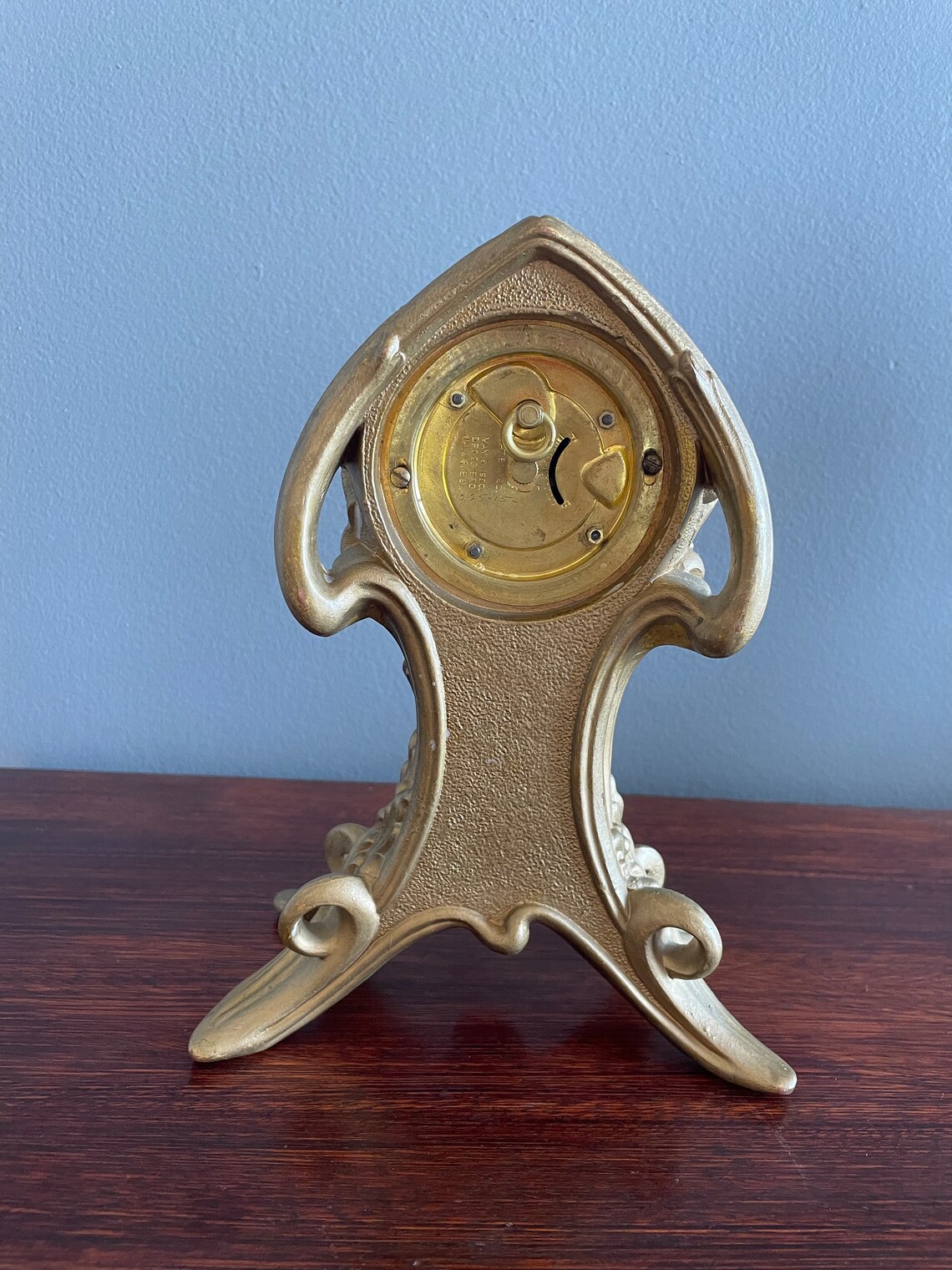Antique Gold Tone Mantel Clock Victorian Art Nouveau - Etsy