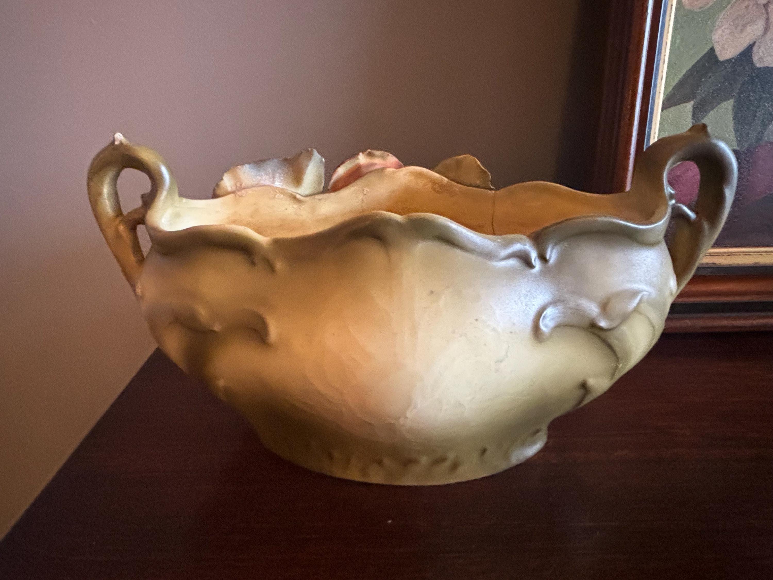 Beautiful Antique 1910s Art Nouveau ROYAL DUX Porcelain Jardiniere Vase ...