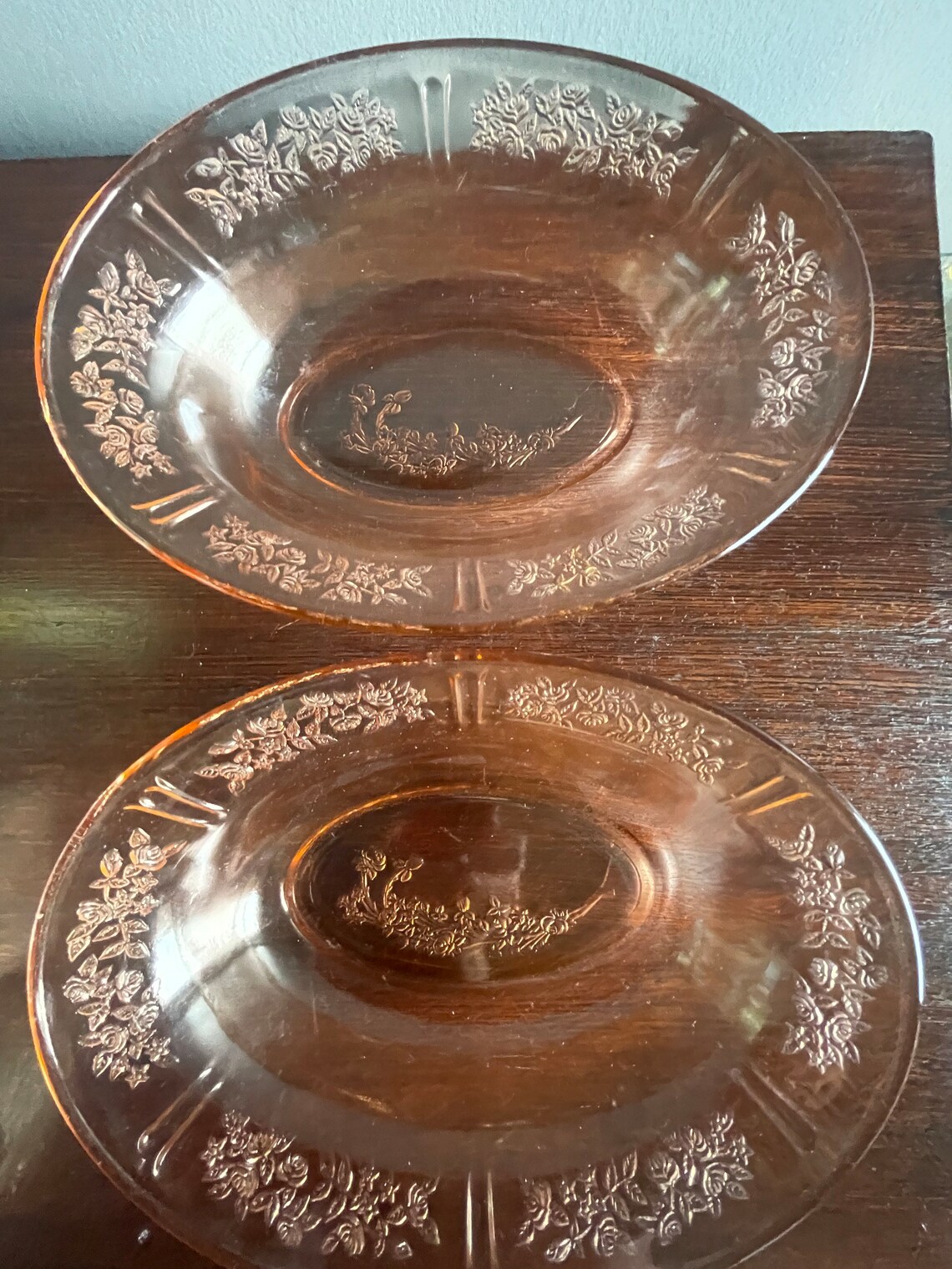 Federal Pink Depression Glass Sharon / Cabbage Rose Pattern 12 1/2 ...