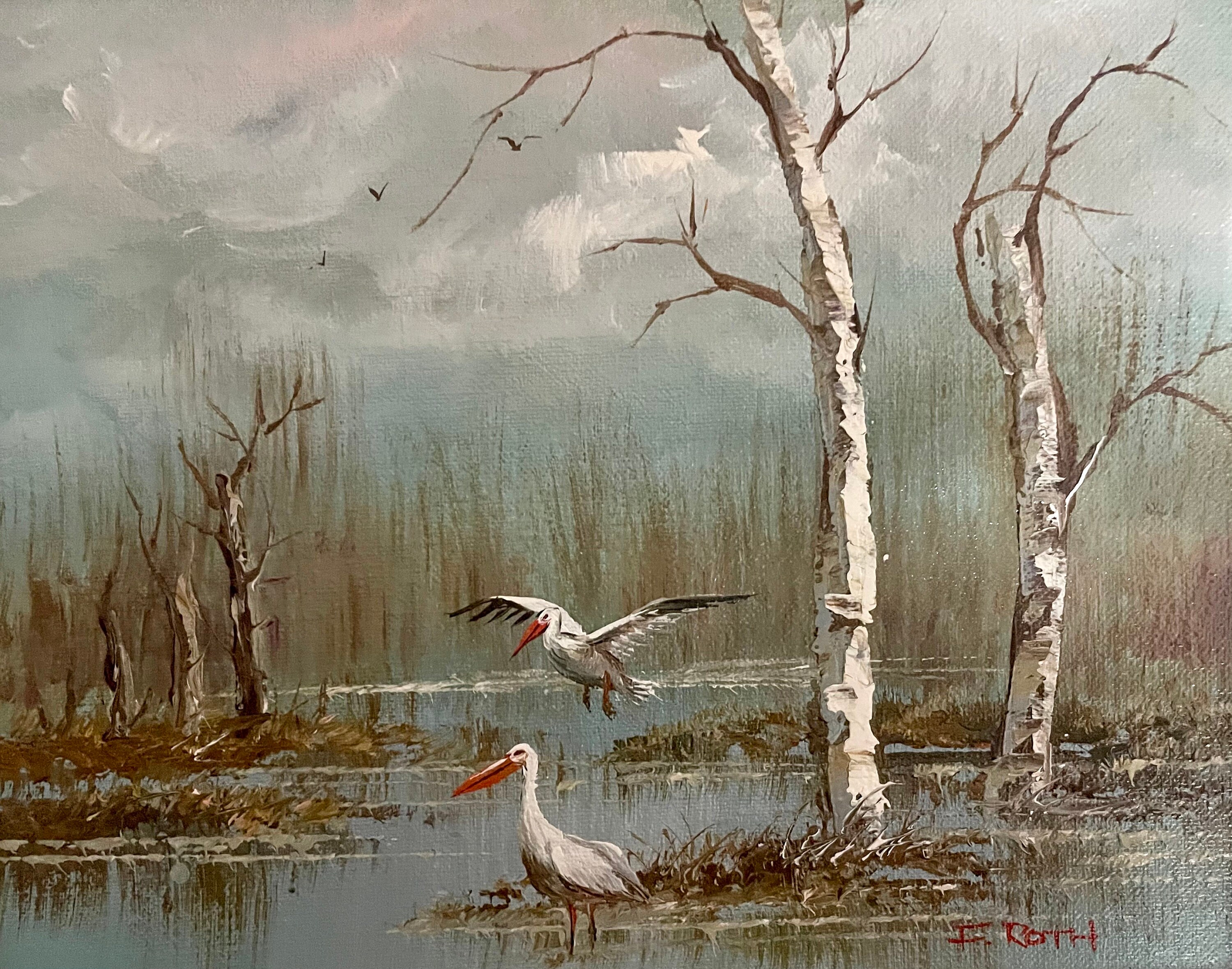 Beautiful Original Clara Inness Landscape Oil Painting Signed C. Inness ...