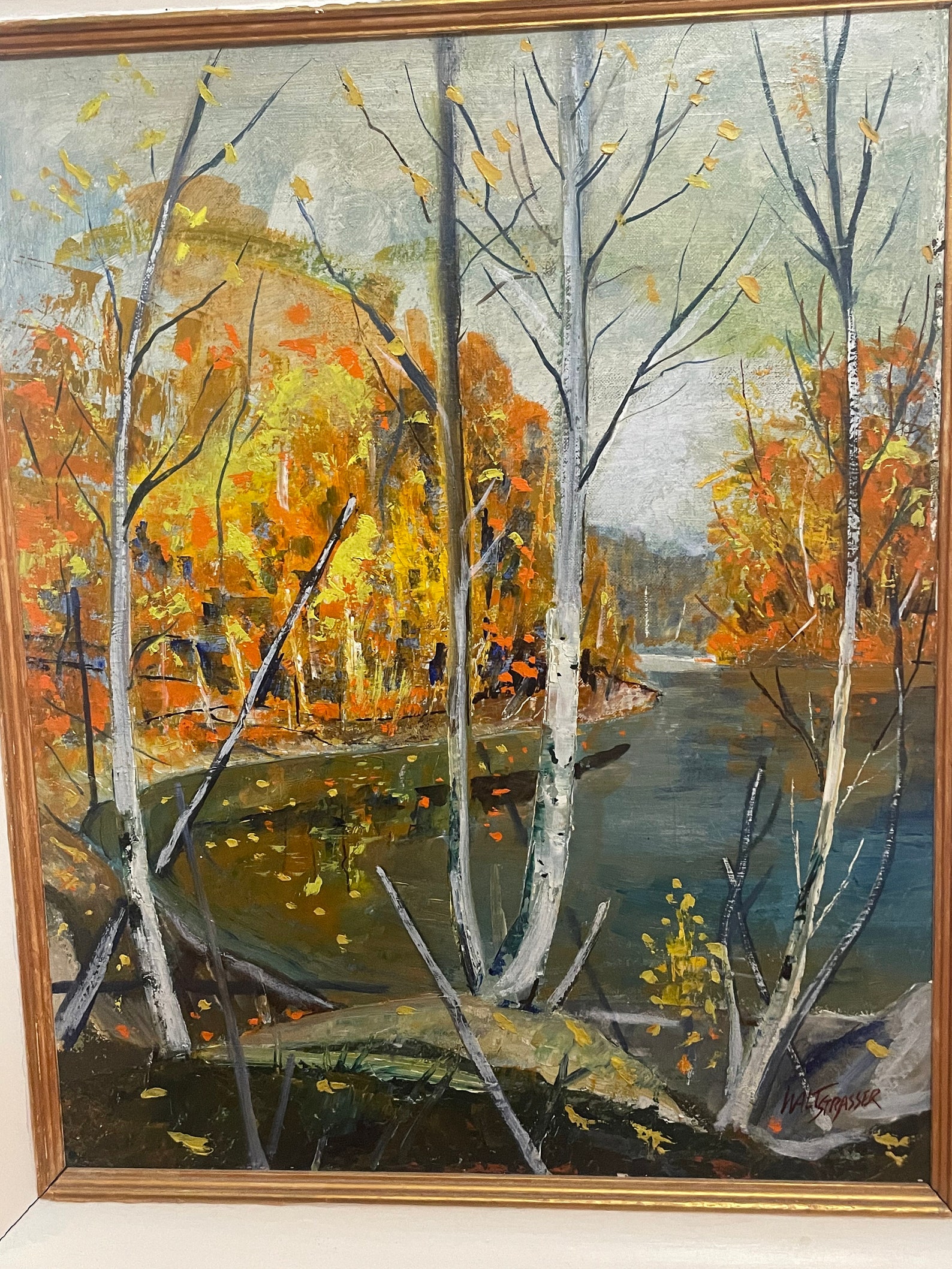 Lovely Framed Oil Painting on Canvas by Walt Strasser 1965 - “north” - Etsy