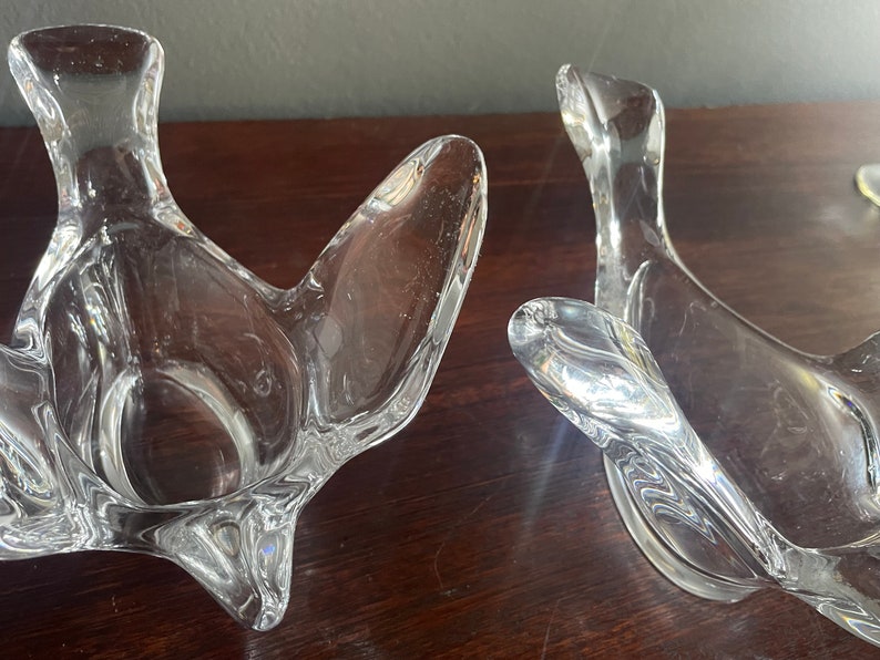 Pair of Vintage Princess House Crystal Doves | French Leaded Crystal ...
