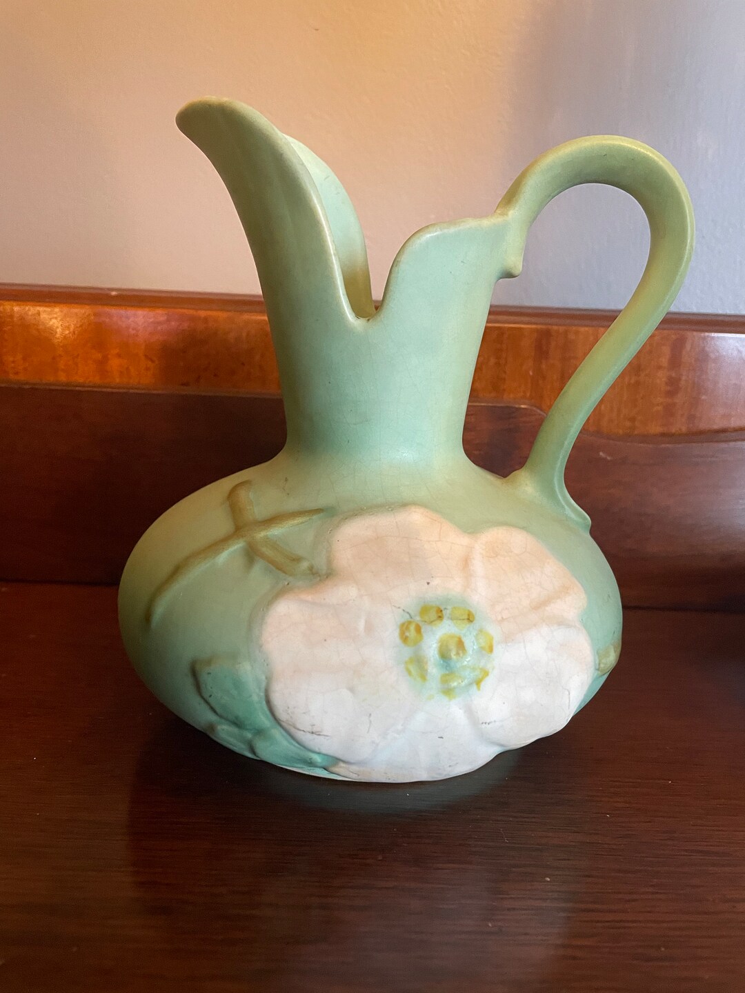 Vintage Weller Wild Rose Pitcher Vintage Pottery - Etsy