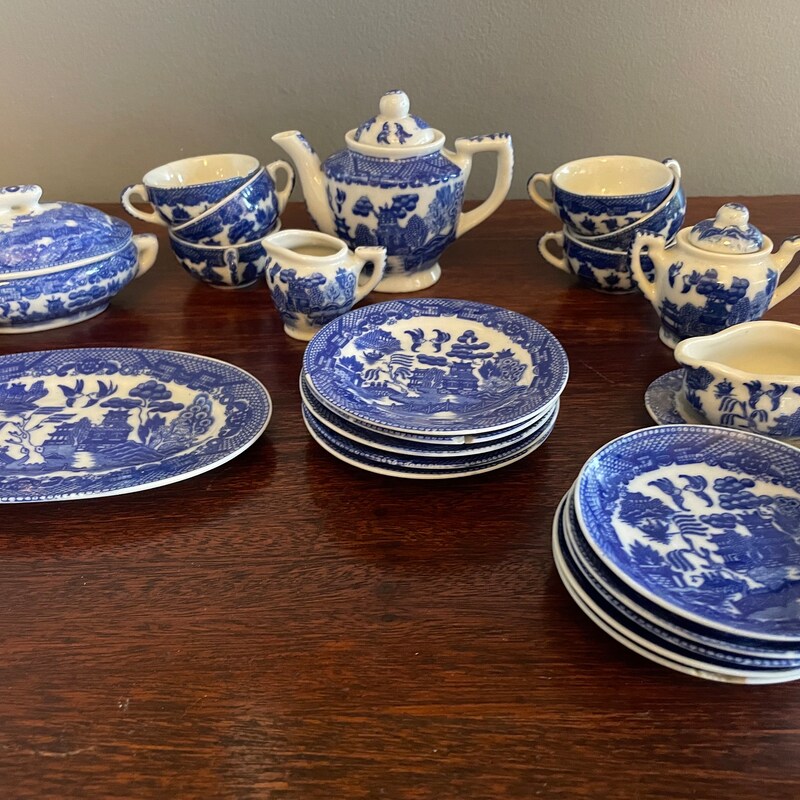 Blue Willow Tea Set - Etsy