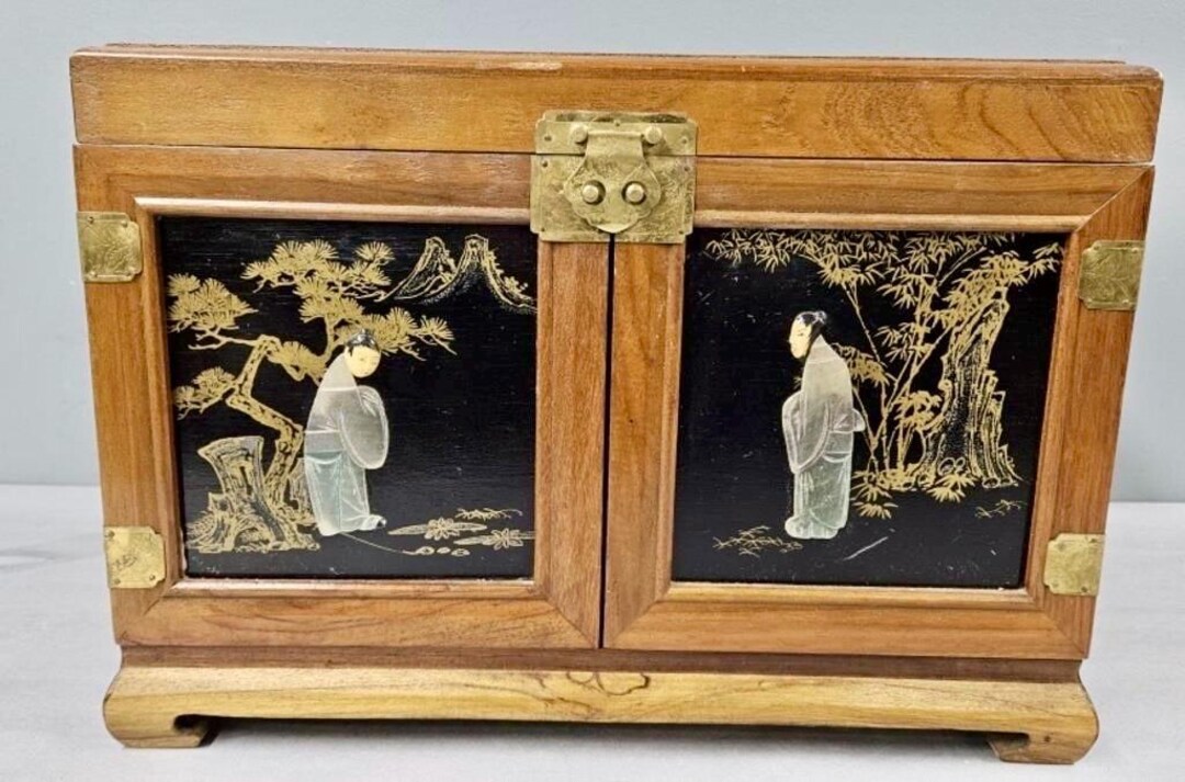 Charming Vintage Asian Jewelry Box - Etsy