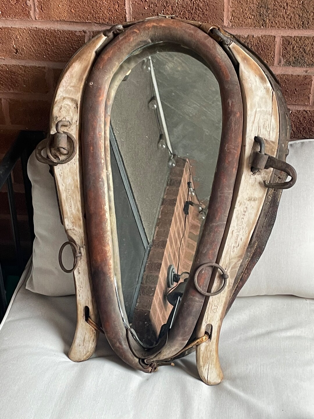 Vintage Rustic Horse Yoke / Harness Mirror - Etsy