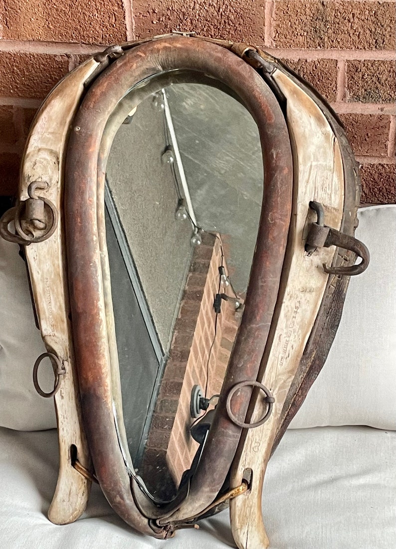 Vintage Rustic Horse Yoke / Harness Mirror - Etsy