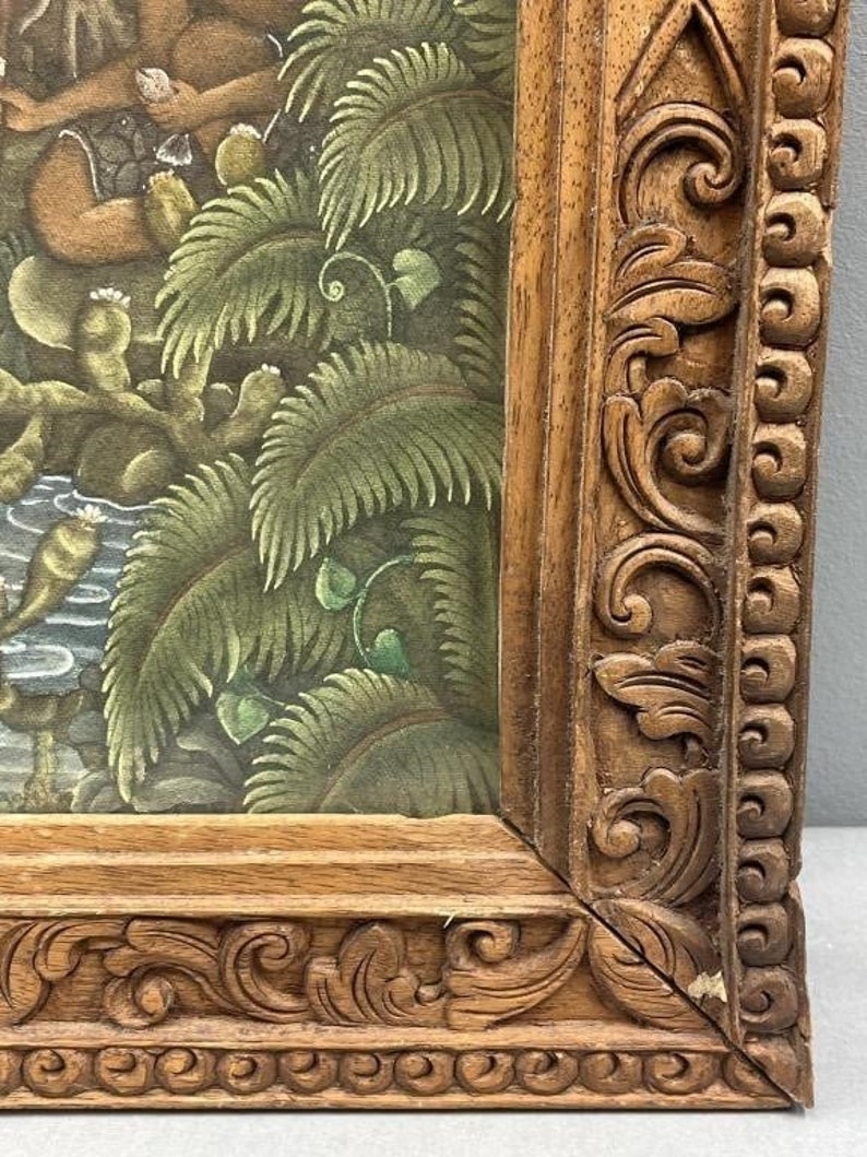 Large Balinese Painting by I Ketut Manggi (1946-) – Vintage Oil on ...