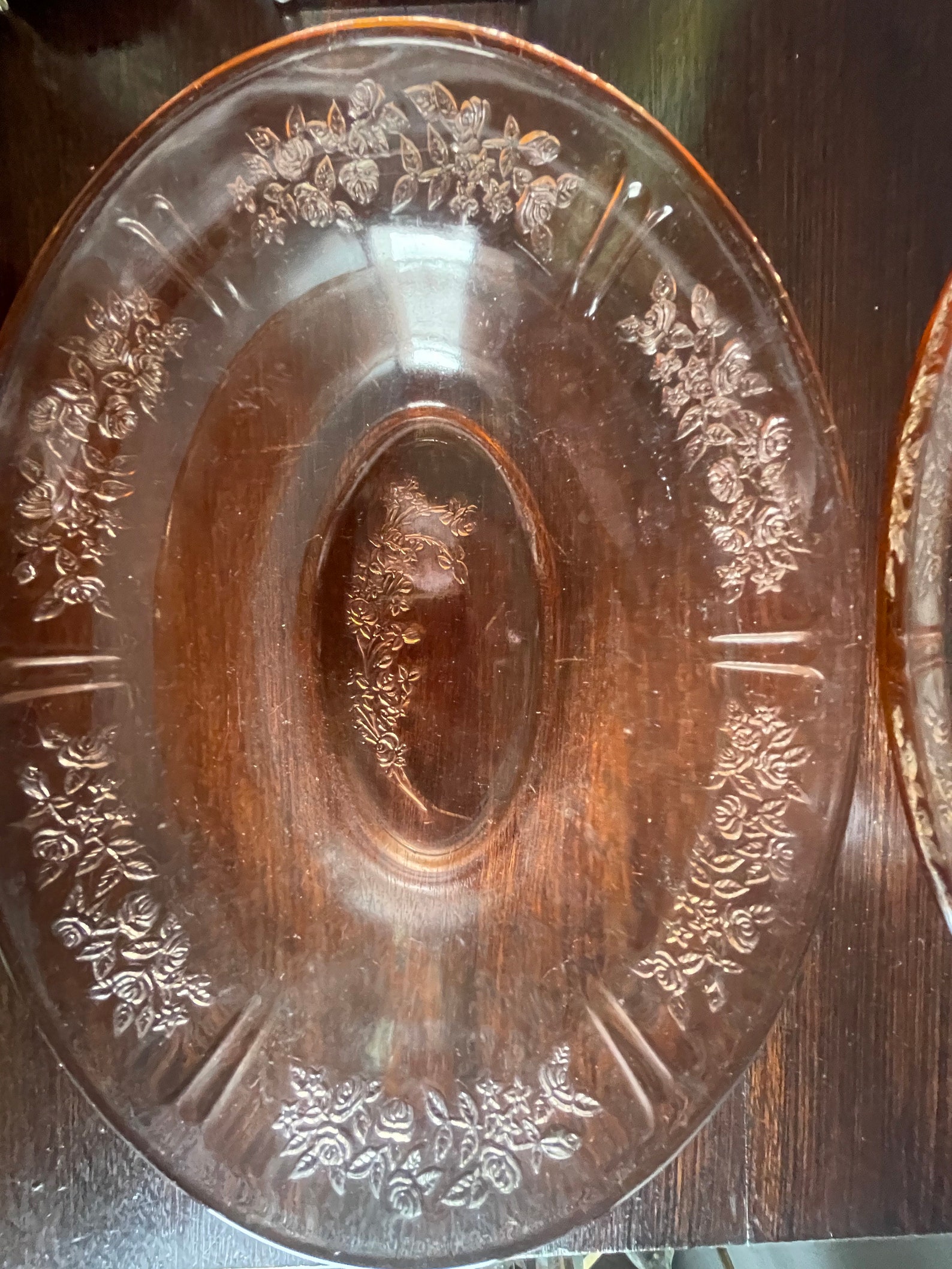 Federal Pink Depression Glass Sharon / Cabbage Rose Pattern 12 1/2 ...