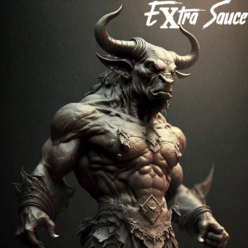 Minotaur Shirt: Black & Grey Tattoo Style, Gothic Greek Mythology - Etsy