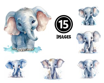 Cute Safari Animal Clipart Set With Watercolor Illustration - Etsy Canada