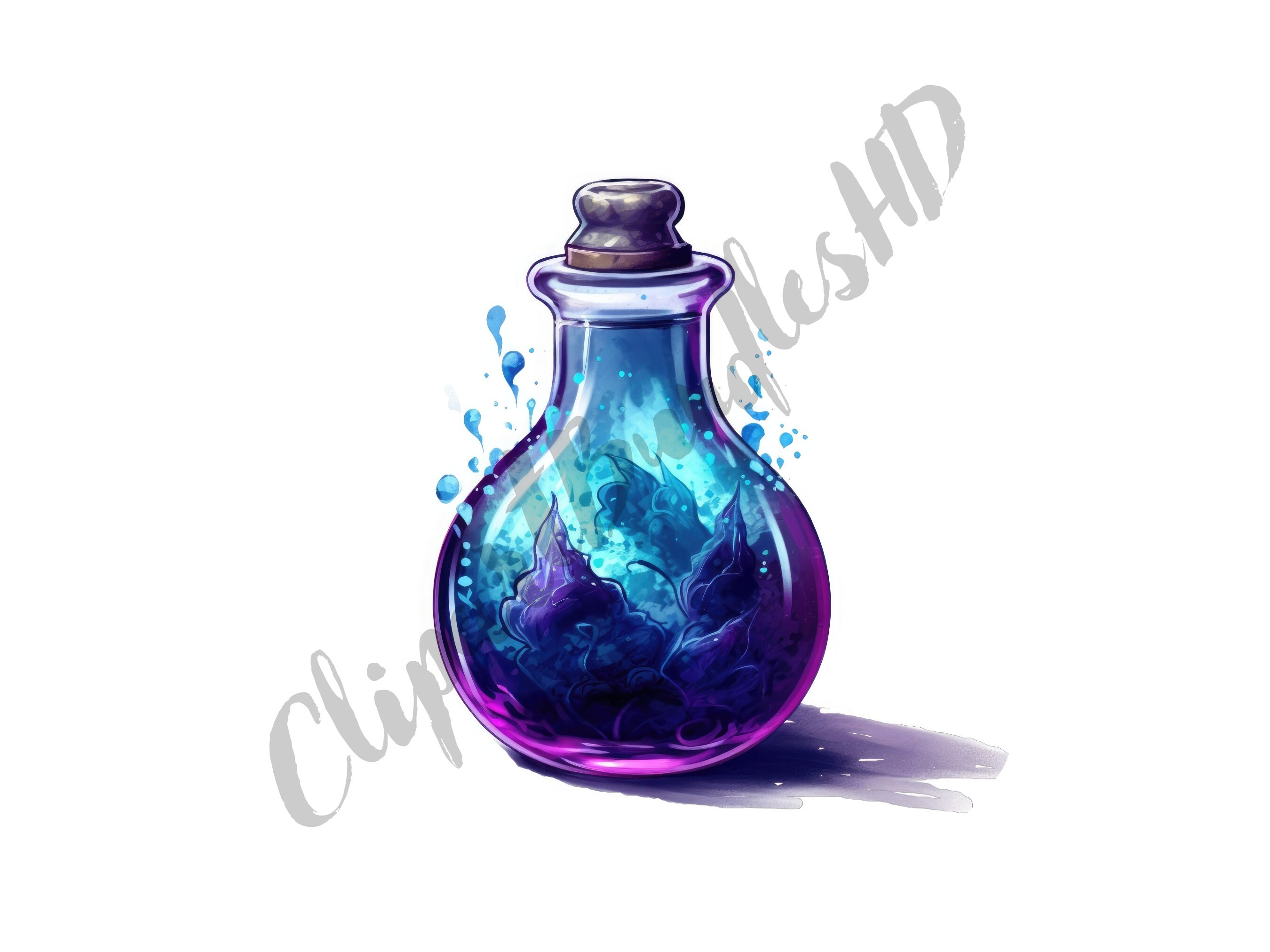 Magic Potion Vial Clipart Bundle Enchanted Elixirs Illustrations ...