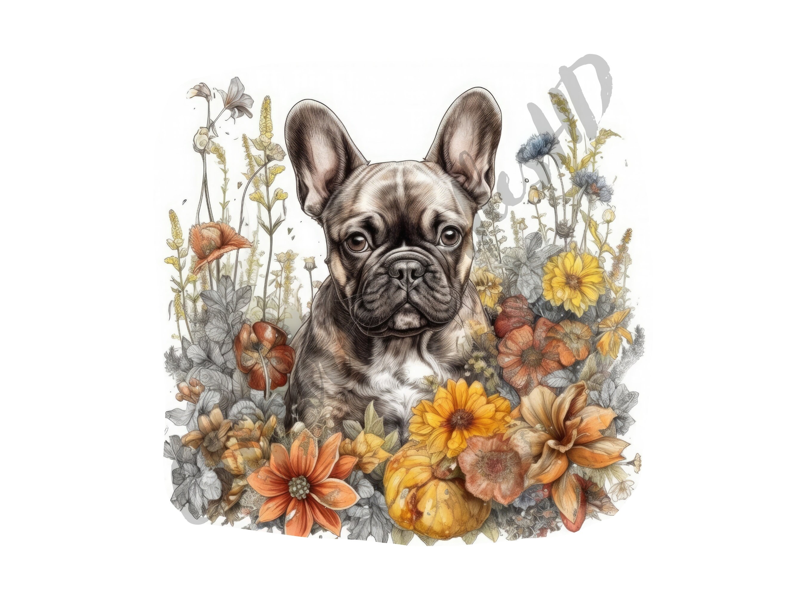 French Bulldog Puppy Clipart Bundle 15 JPG Adorable Frenchie ...