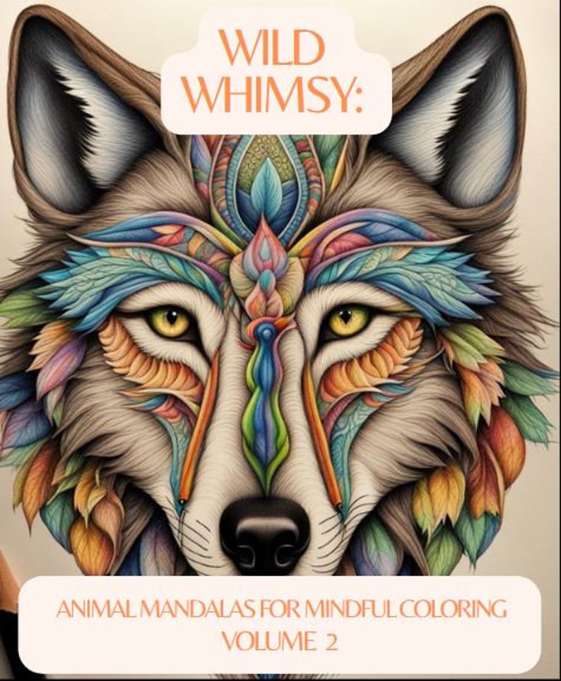 Wild Whimsy Series Pack 2: Animal Mandala Adult Coloring PDF 20 Pages ...