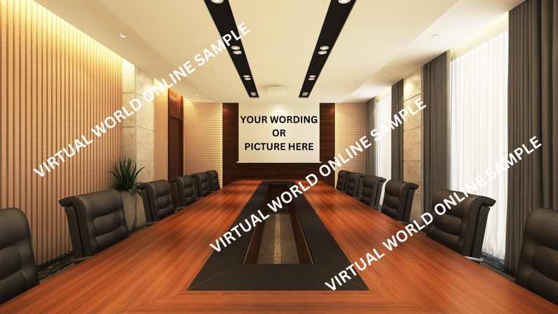 Conference Room Background 1 Zoom Zoom Meeting Webinar - Etsy