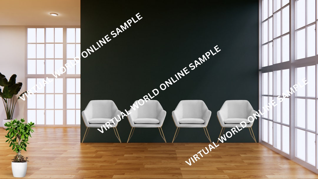 Office Background With 4 Chairs, Zoom, Zoom Meeting, Webinar, Virtual ...