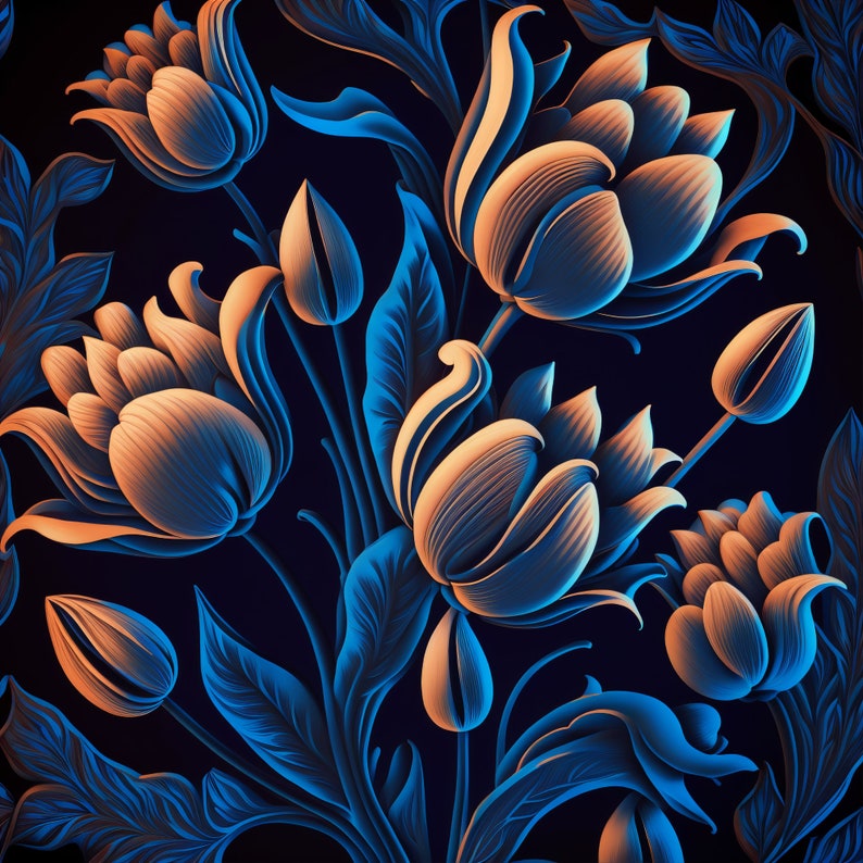 Enchanting Floral Prints, Floral Pattern Poster, Flower Wall Decor ...