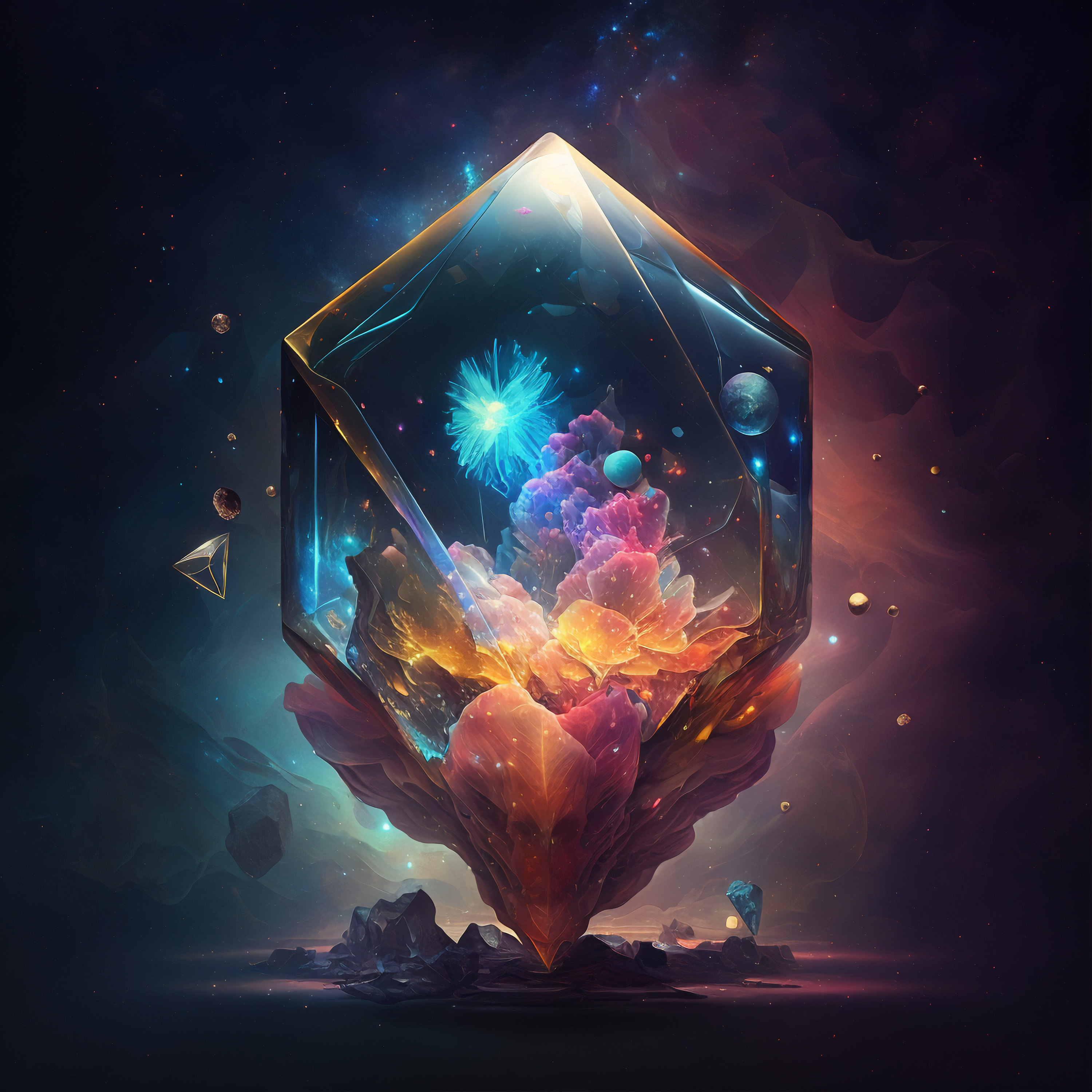 Galactic Bloom Crystal - High-resolution Digital Download, Mystical ...