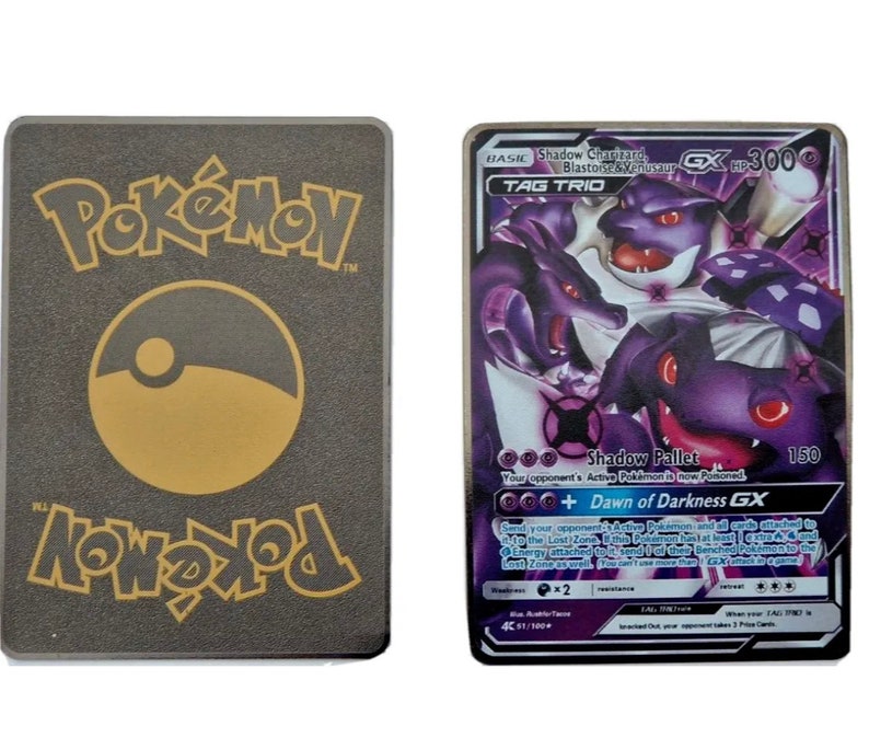 Shadow Charizard Blastoise Venusaur TAGTEAM Pokemon Card - Etsy