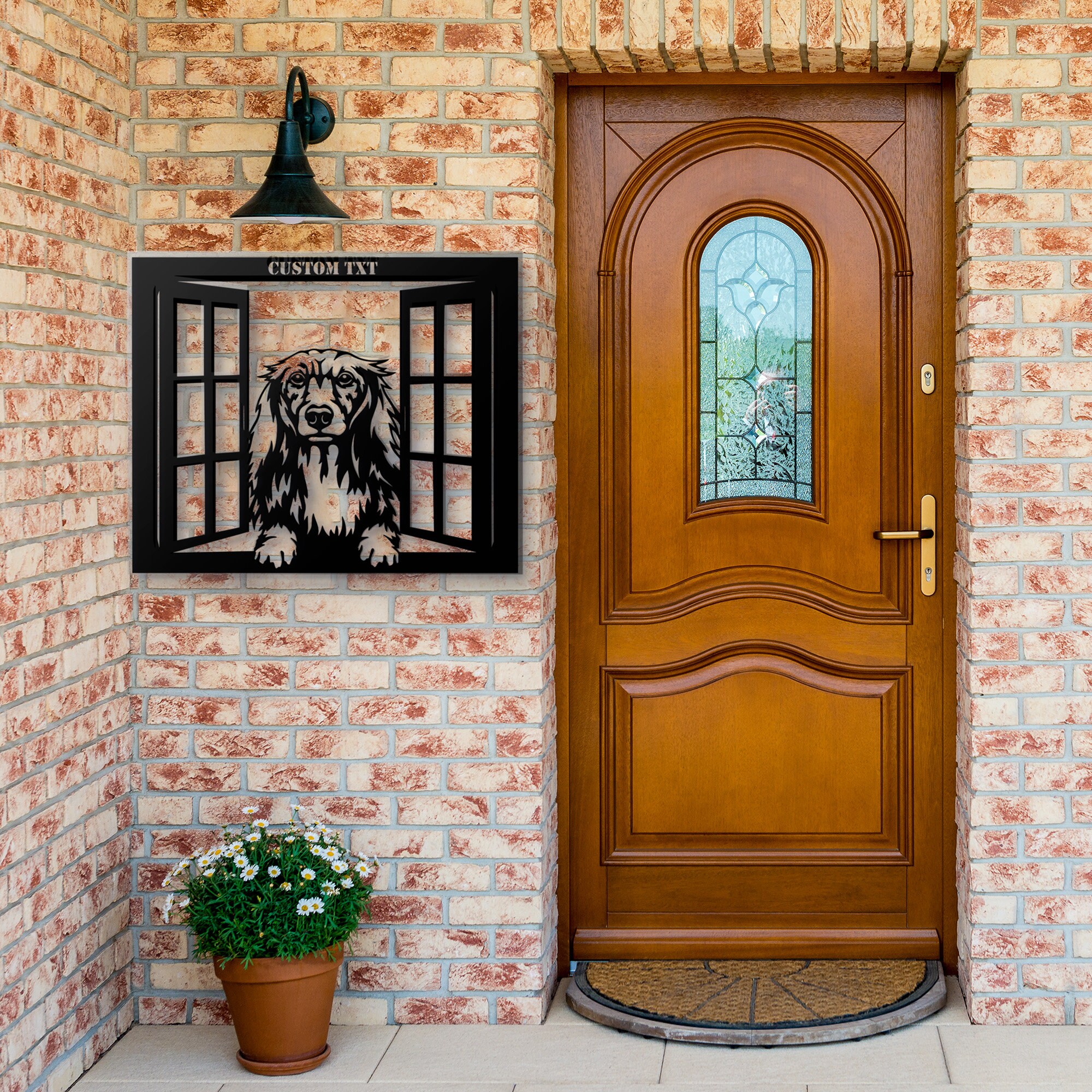 Dachshund Long Haired Gift Personalized Wall Art Metal Dog Memorial ...