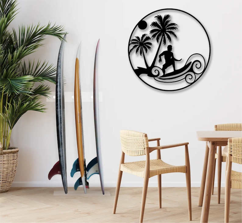 Suref Beach Wall Art Metal Decoration for Room - Etsy