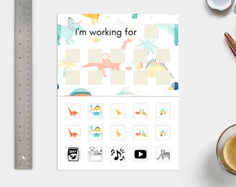 Dinosaur Reward Chart/ Token Board - Etsy