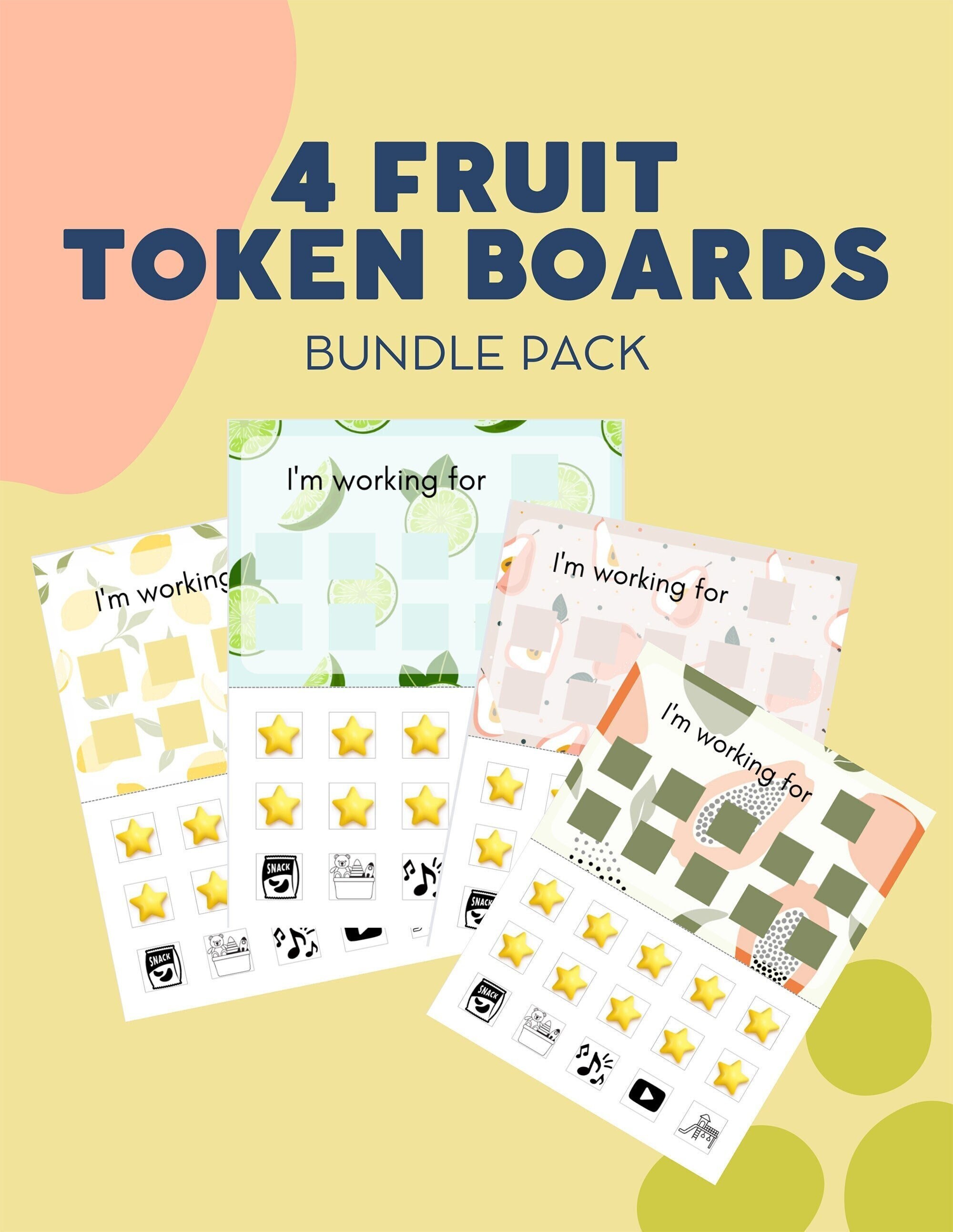 Fruittoken Board Bundle/digital Reward Chart/instant Download Token ...