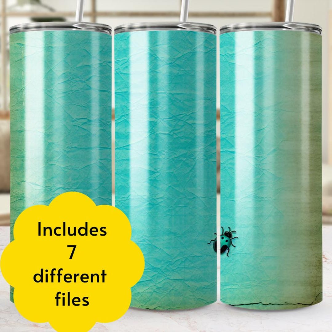 Turquoise Ladybug Image, Digital Paper, Tumbler Wrap, Mug Phone Case ...