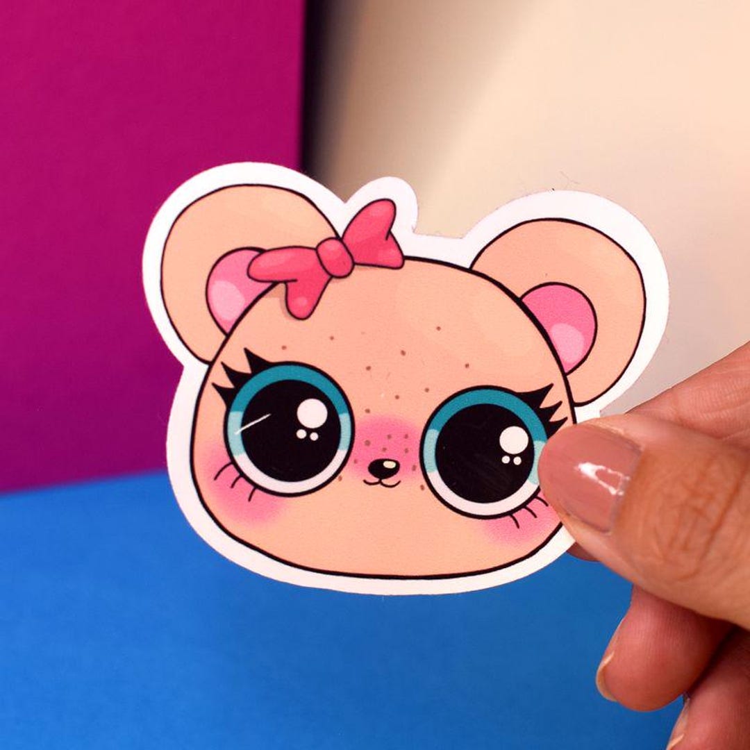 CUTE MOUSE STICKER, Matte Vinyl Sticker, Long Lasting Tag, Soft Touch ...