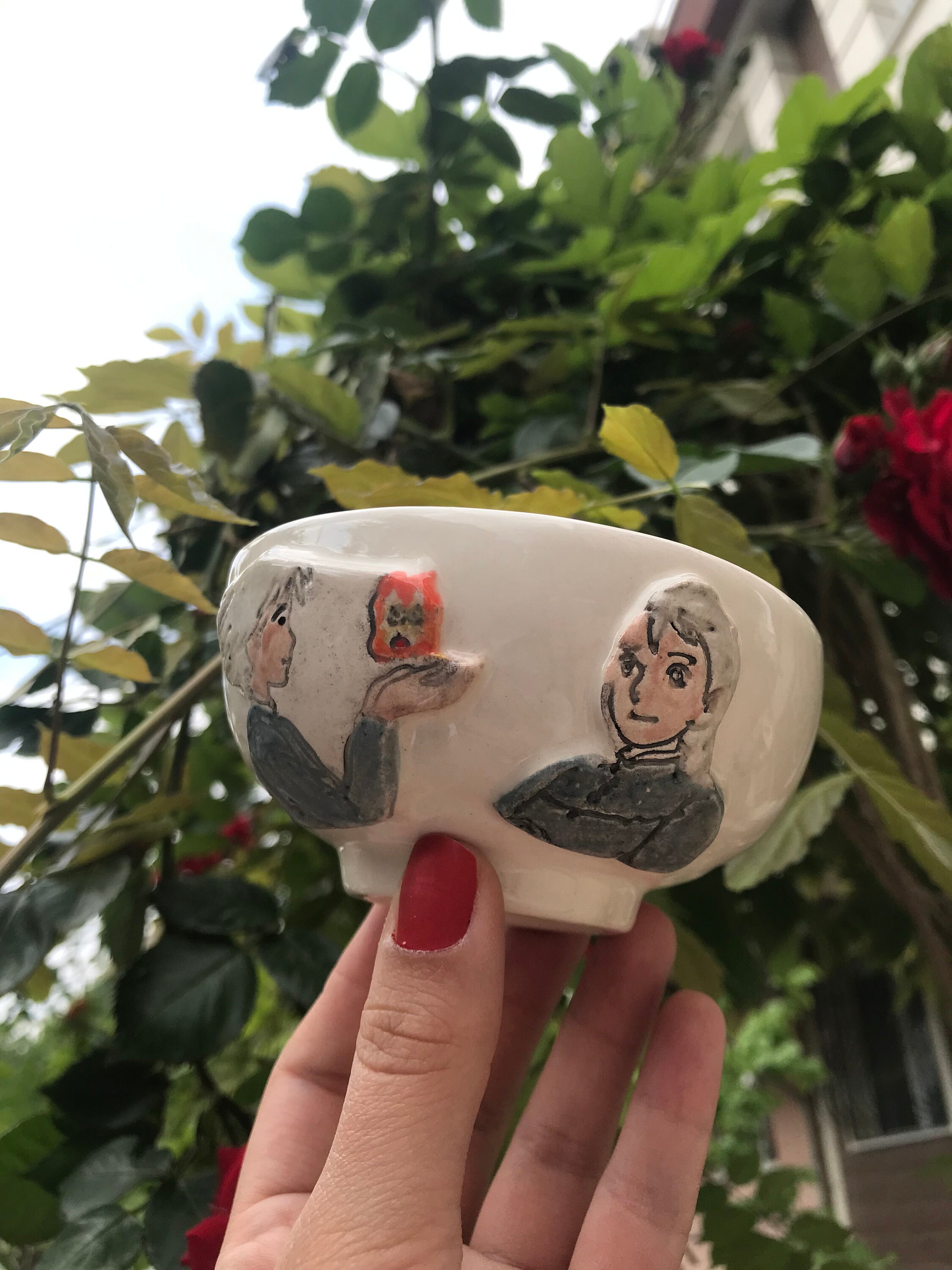 Howl Moving Castle Ceramic Mug Calcifer Mug Studio Ghibli Mug Fire ...