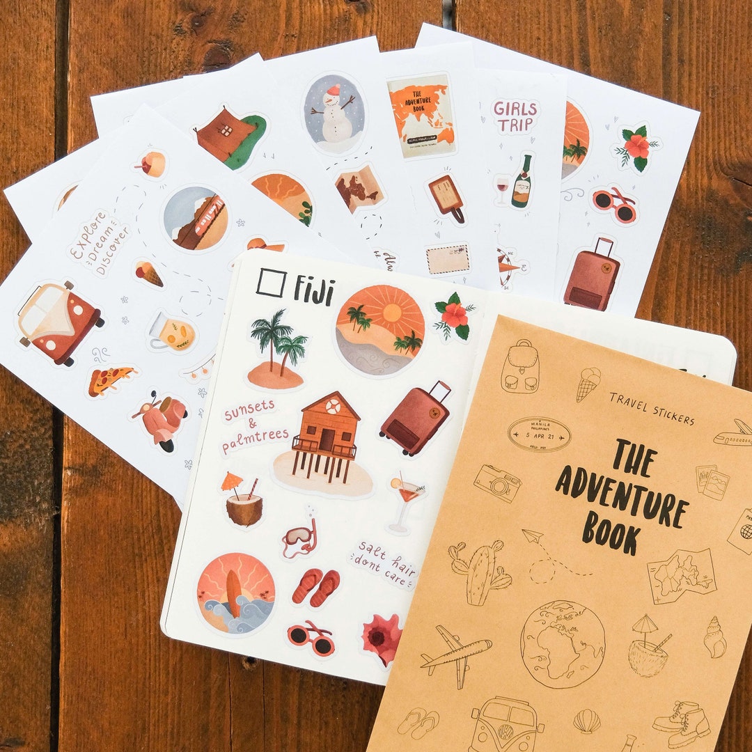 Travel Sticker Set the Adventure Book Journal Holiday Stickers ...