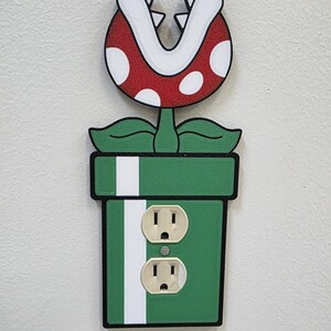 WARP PIPE Piranha Plant Mario Bros. Outlet GFI Cover Light Switch and ...
