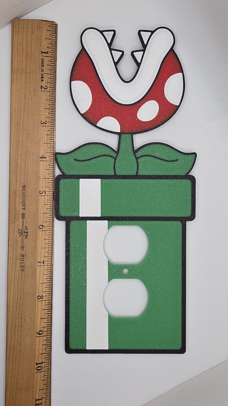 WARP PIPE Piranha Plant Mario Bros. Outlet GFI Cover Light Switch and ...