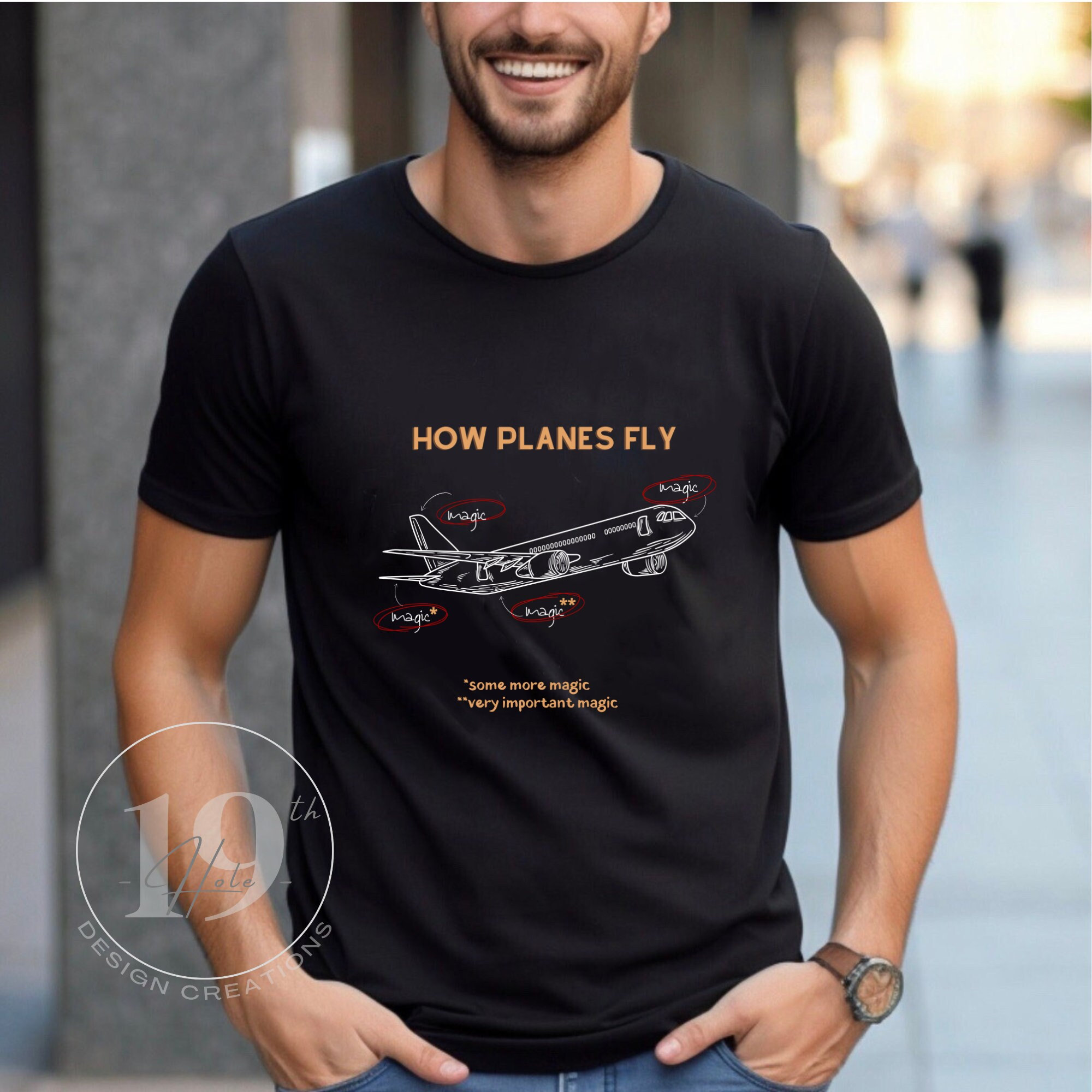 Pilot T-shirt, Funny T-shirt, Gift for Men, Men T-shirt, Airplane T ...