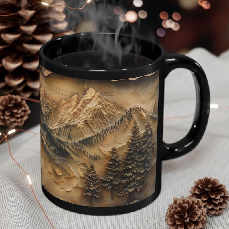 Wooden Carved Coffee Mugs - Etsy