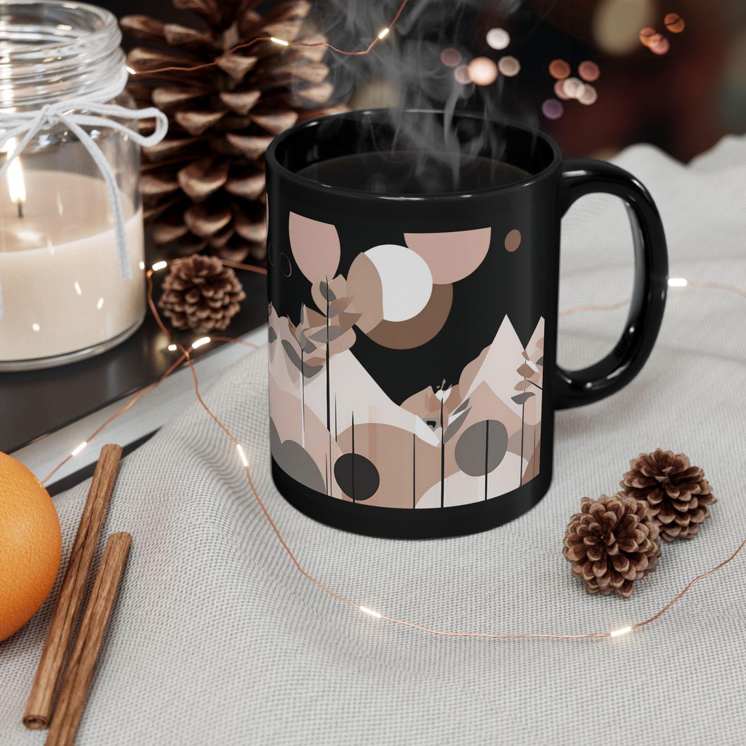 Modest Coffee Mug,trendy Aesthetic Mug,geometric Forms in Natural ...