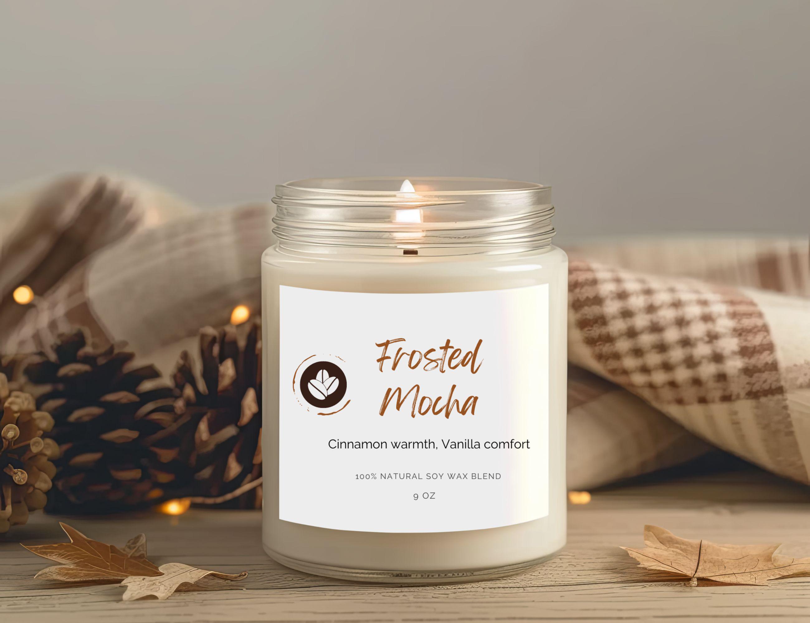 Frosted Mocha Iced Coffee Theme Candle,iced Coffee Vanilla,coffee ...