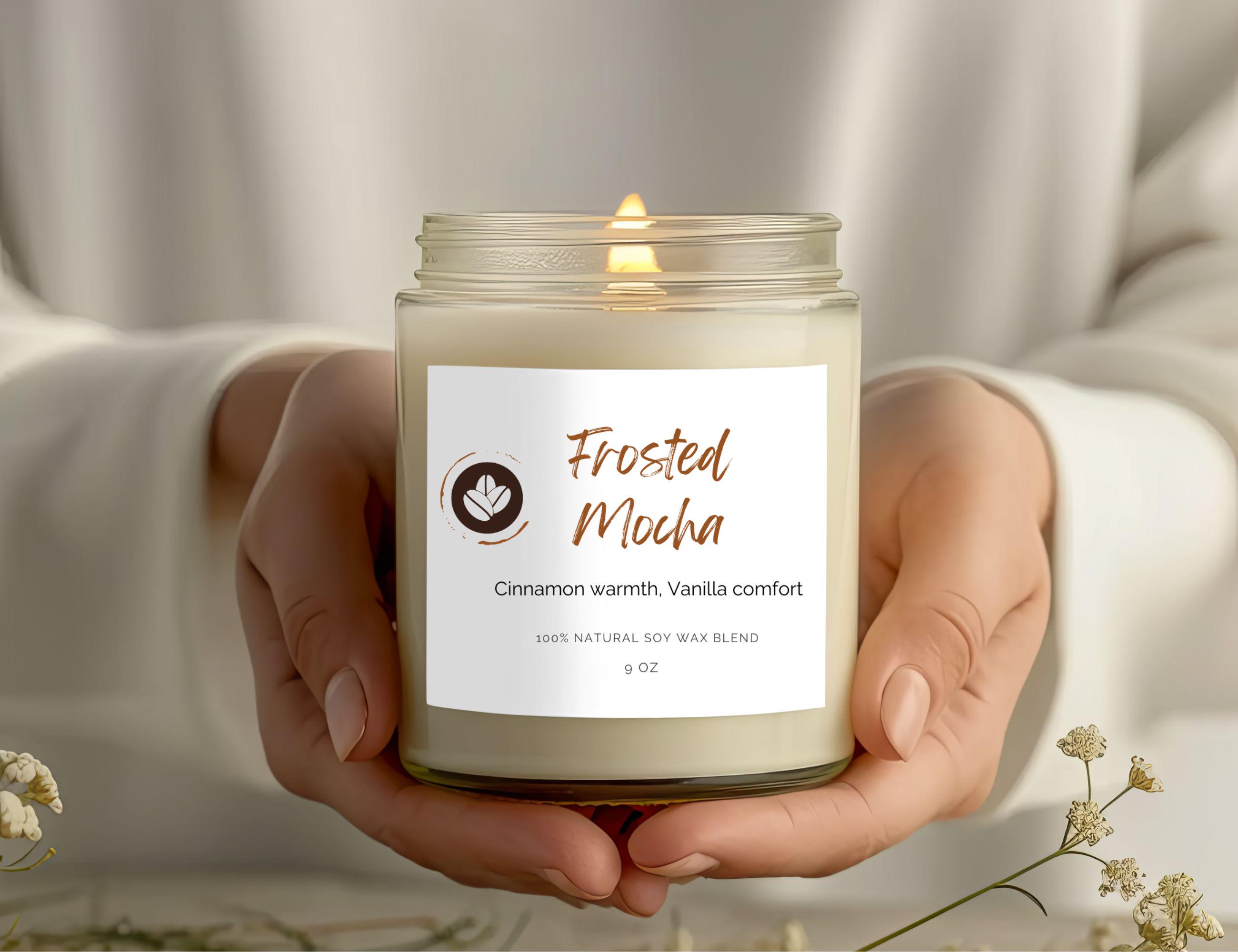 Frosted Mocha Iced Coffee Theme Candle,iced Coffee Vanilla,coffee ...